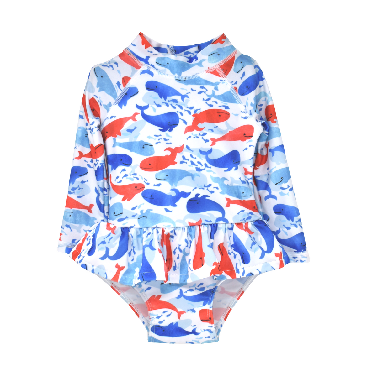 UPF 50+ Alissa Infant Ruffle Rash Guard Swimsuit - F – FlapHappy